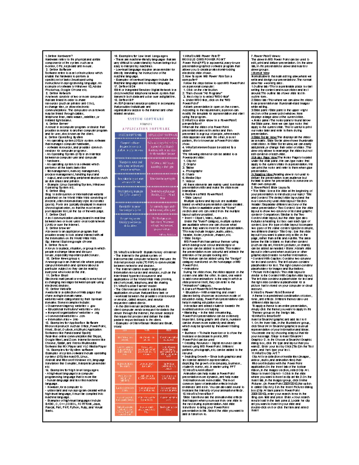OCS5 - Hardware, Software, Networking, and PowerPoint Overview - Studocu