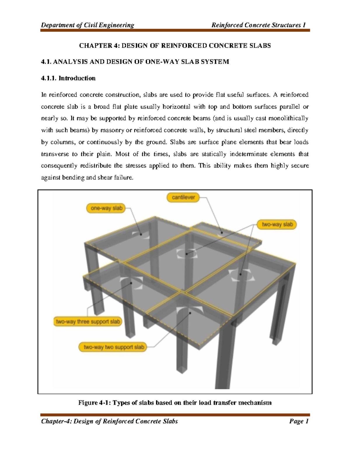 RC-I Chapter 4: Designing Two-Way Slabs in Reinforced Concrete - Studocu