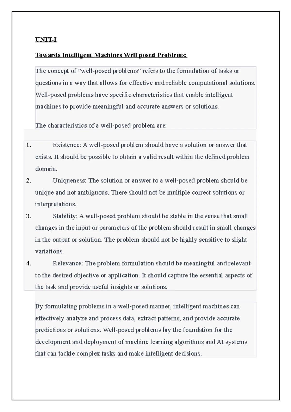 Machine Learning Notes for R22 CSE AM502PC - Unit 1 Final Exam - Studocu