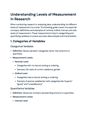 Understanding Variable Classification and Measurement Levels: A Guide ...