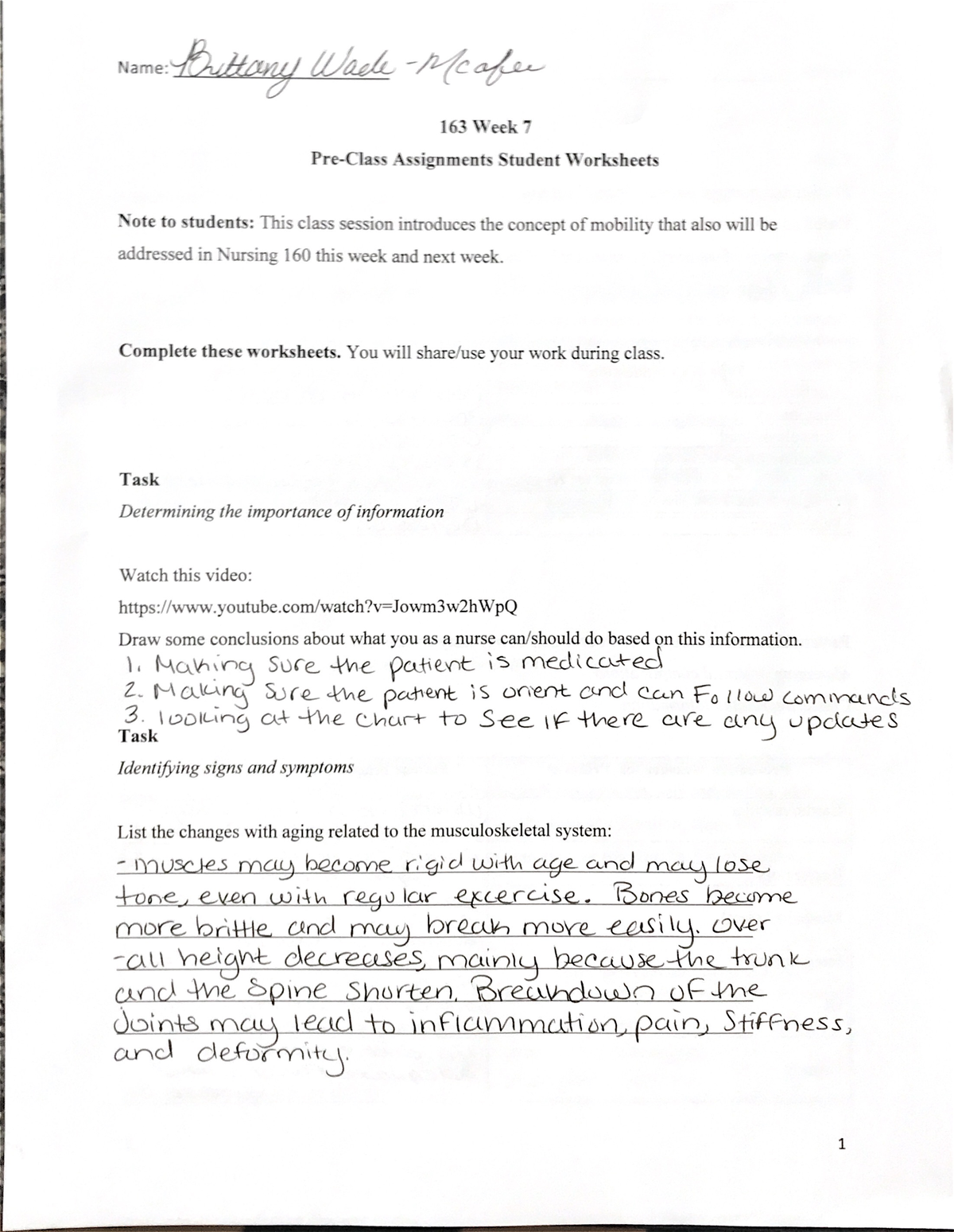 Nur 163 Wk 7 - Pre-Class Assignment Overview and Guidelines - Studocu