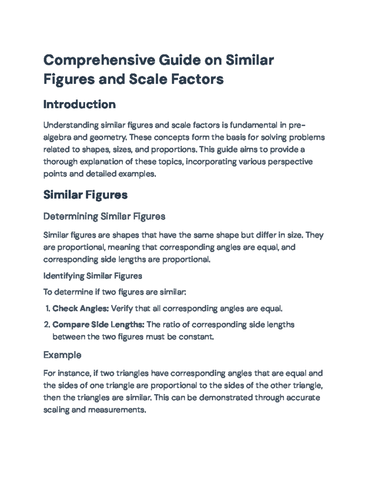 Understanding Similar Figures and Scale Factors: A Comprehensive Guide ...