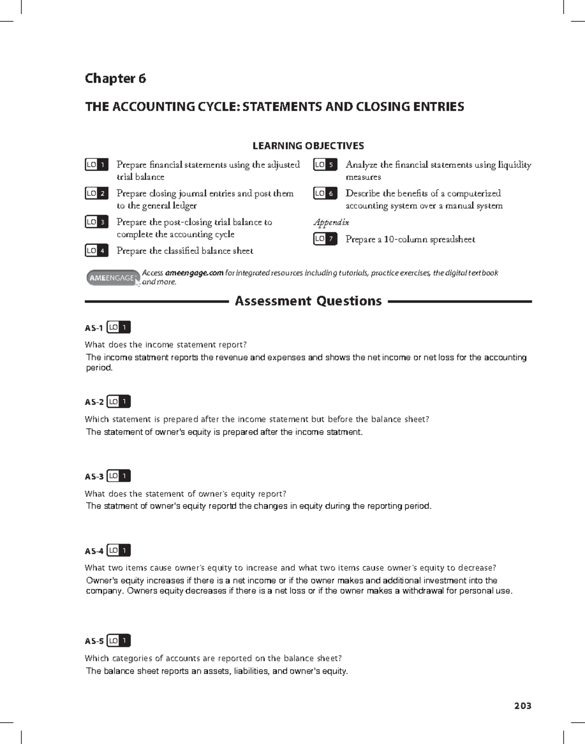 Chapter 6: Accounting Cycle - Statements & Closing Entries Solutions ...