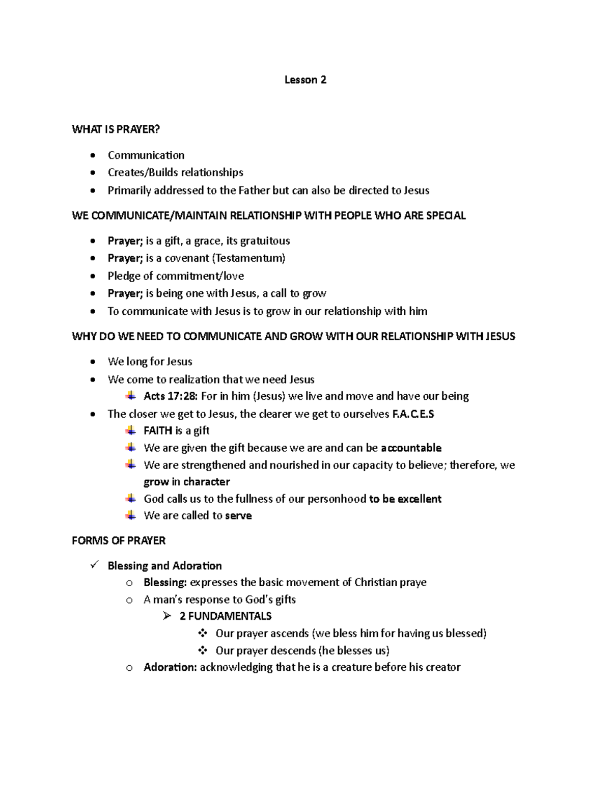 Rel Ed (Lesson 2) - Understanding Prayer and Communication with Jesus ...