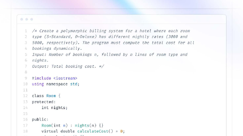 Lab Project: Polymorphic Billing System for Hotel Management - Studocu