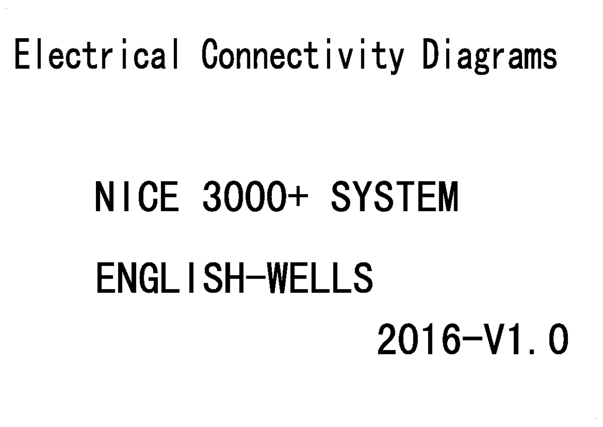 Electrical I Connectivity Diagrams: NICE SYSTEM Circuit Plans - Studocu