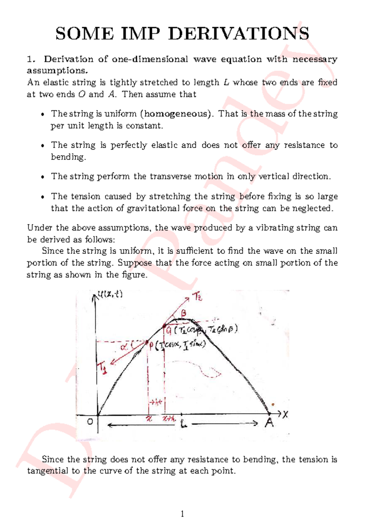 IMP Derivations - Wave and Heat Equations Notes - Studocu