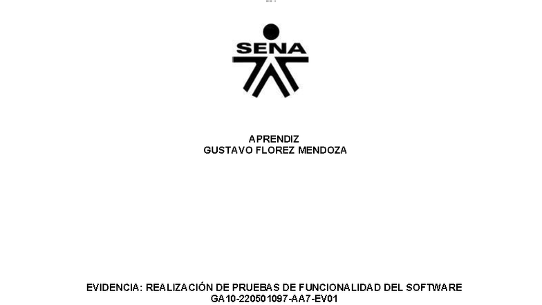 Pruebas de Funcionalidad del Software - GA10-220501097-AA7-EV01 - Studocu
