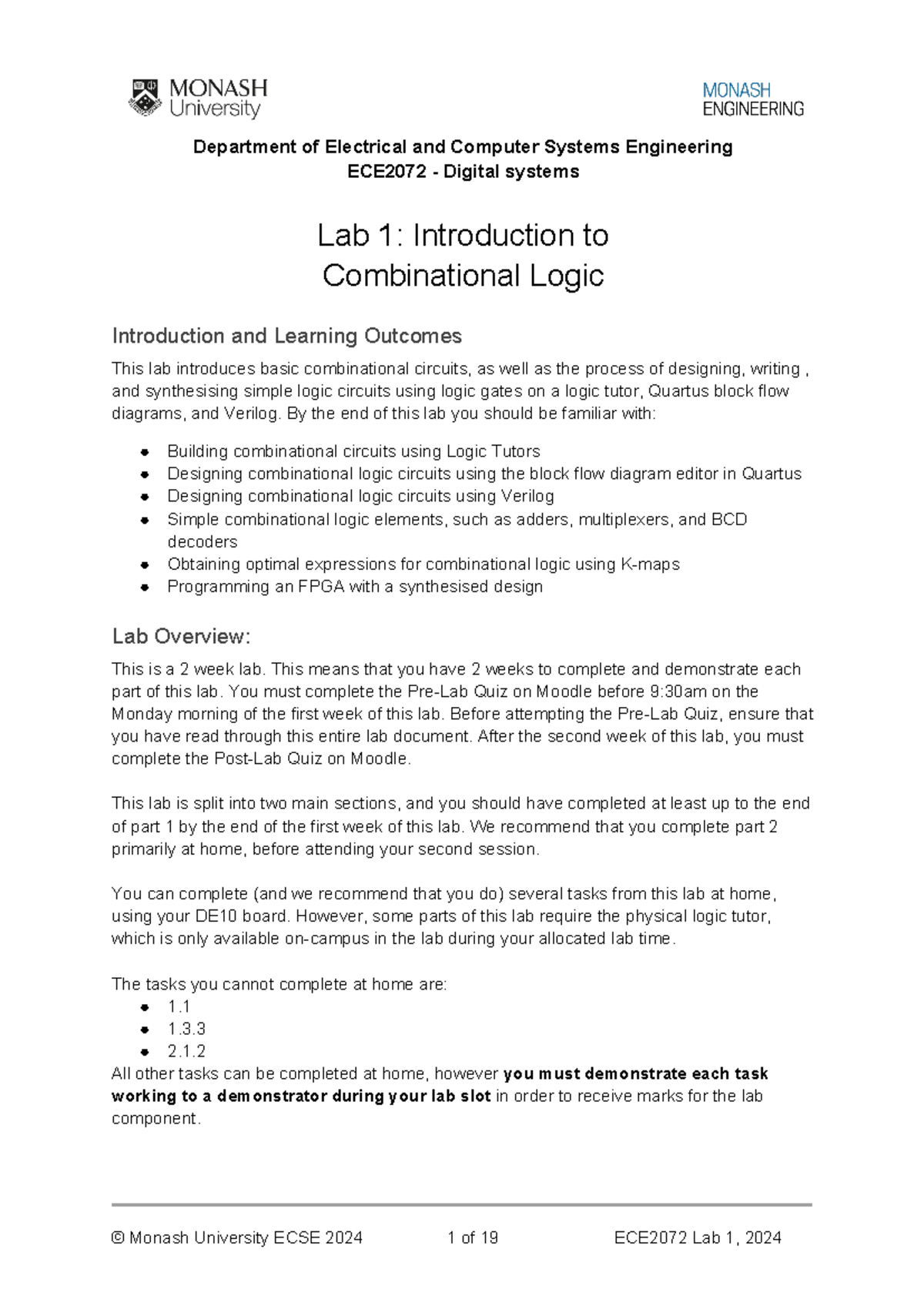 ECE2072 Lab 1 - project brief lab 1 - Department of Electrical and ...