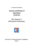 Analysis & Design of Algorithms Lab Manual (2150703) - 5th Sem - Studocu