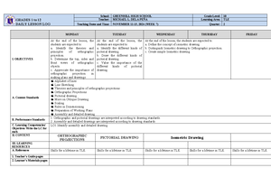 WEEK 1 - DDD - DAILY LESSON LOG SCHOOL LAMPITAK NATIONAL HIGH SCHOOL ...
