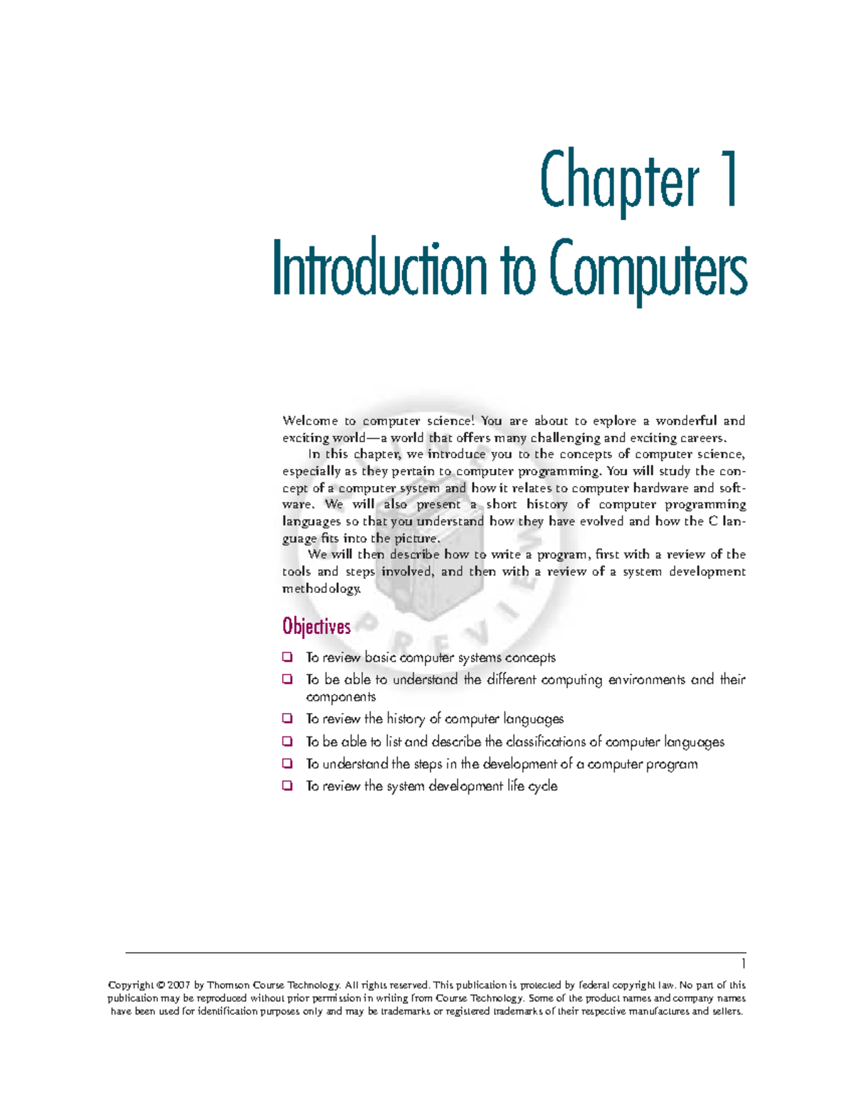Introduction TO Computers -text book for reference - 1 Chapter 1 ...