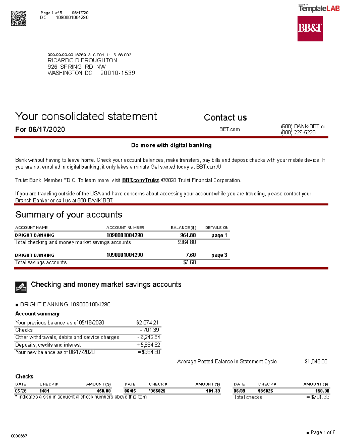 BBT Bank Statement Template Lab - 999-99-99-99 16769 3 C 001 11 S 66 ...