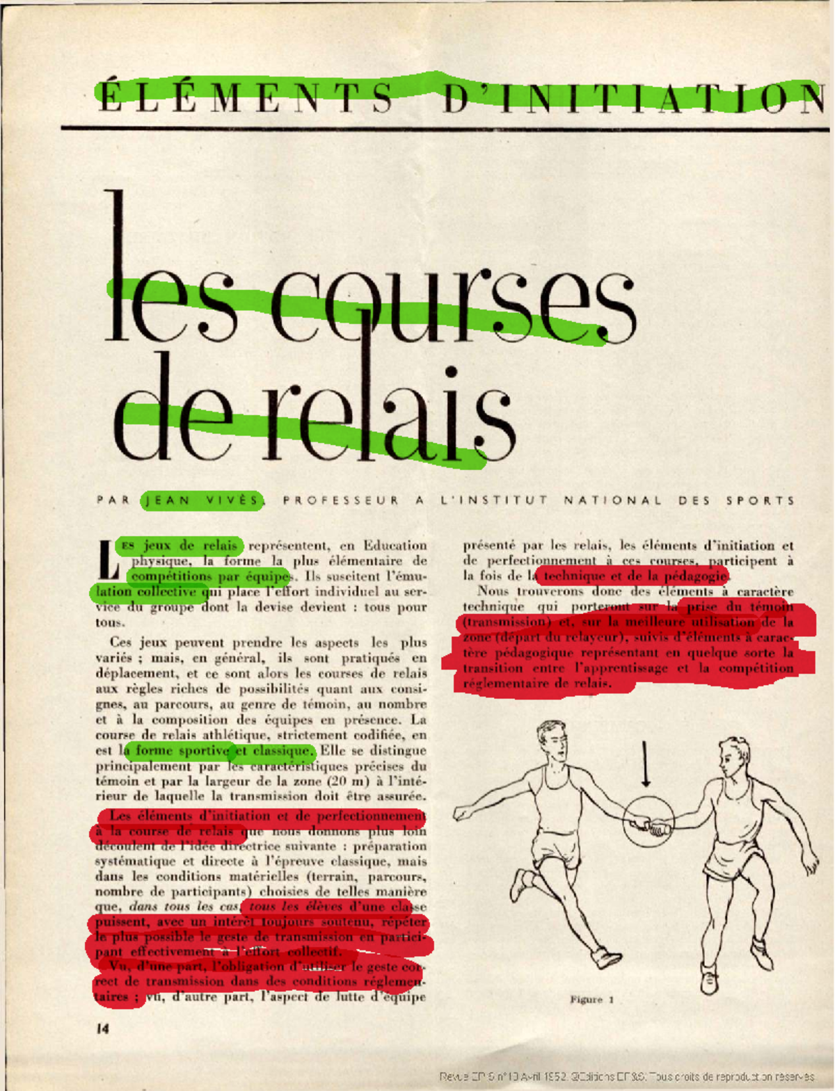 Éléments de Technique et Pédagogie des Relais - 1952 Initiation Vitesse ...