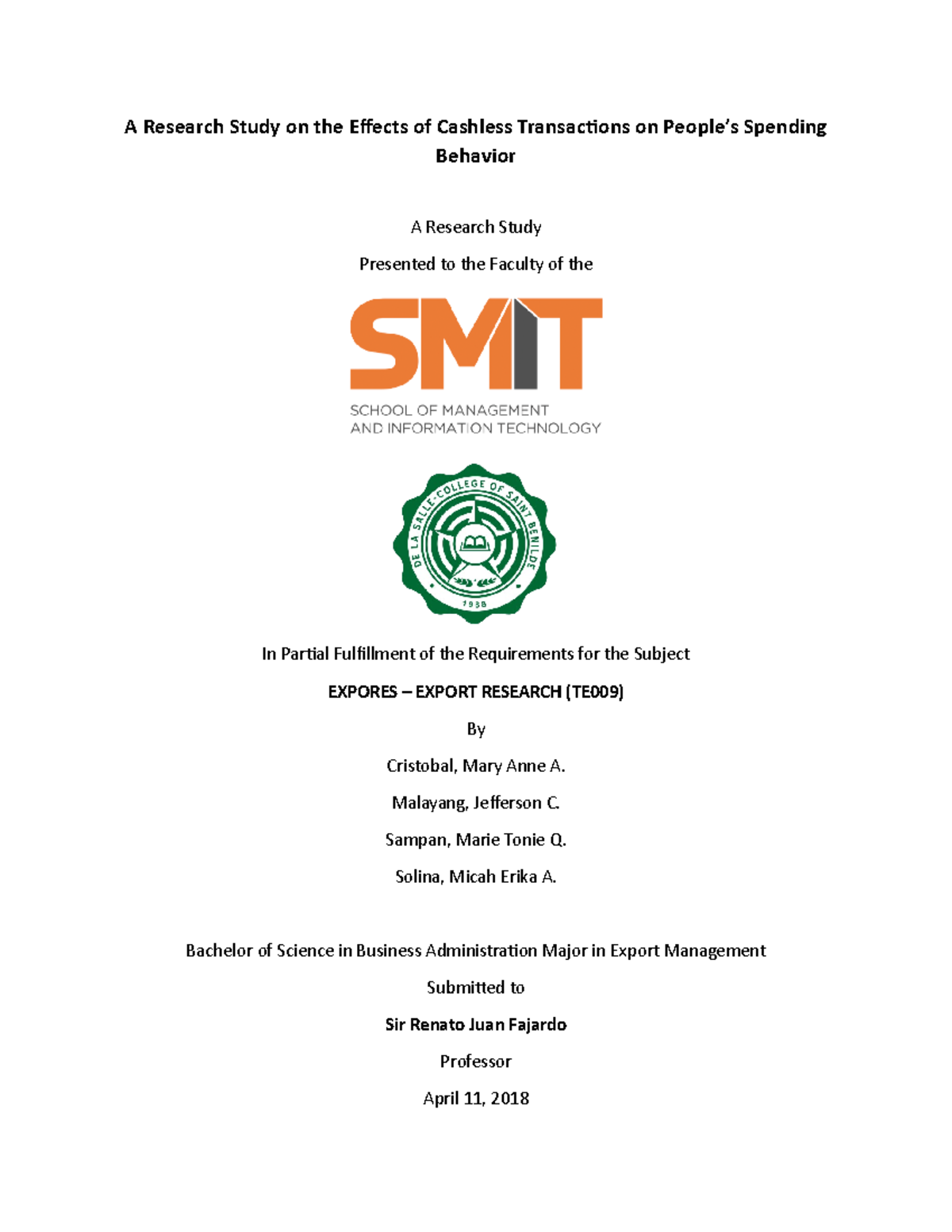 A Research Study on the Effects of Cashless society - A Research Study ...