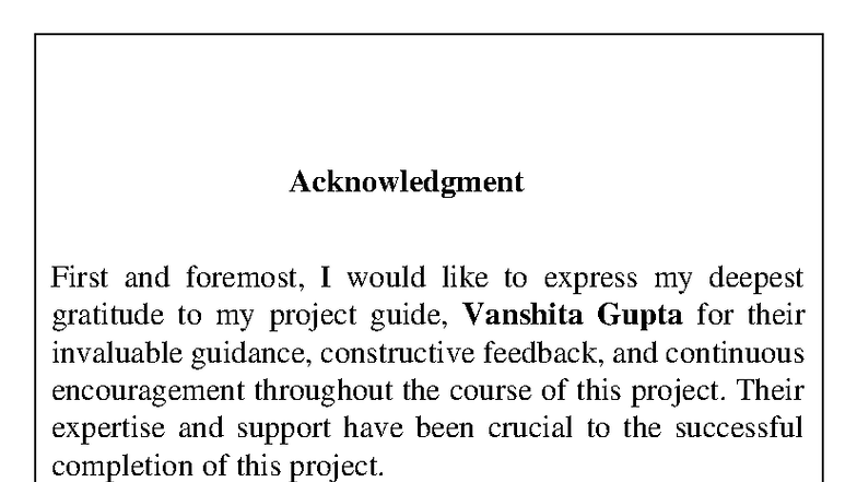 Online Voting System Using Face Recognition Technology - Project Acknowledgment - Studocu