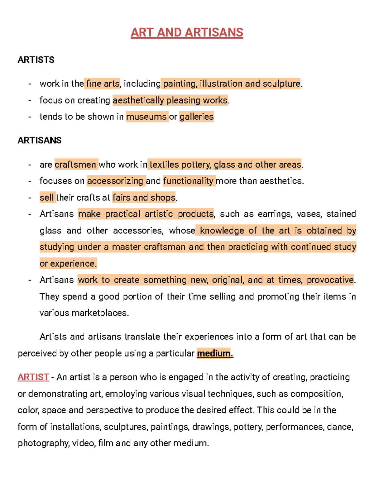 ART AND Artisans Reviewer - ART AND ARTISANS ARTISTS work in the fine arts, including painting ...