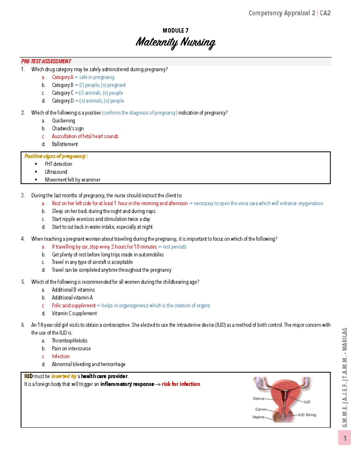 Module 7 - Maternity Nursing - G.M.M. | A.J.E. | T.A.M. – MARILAG ...