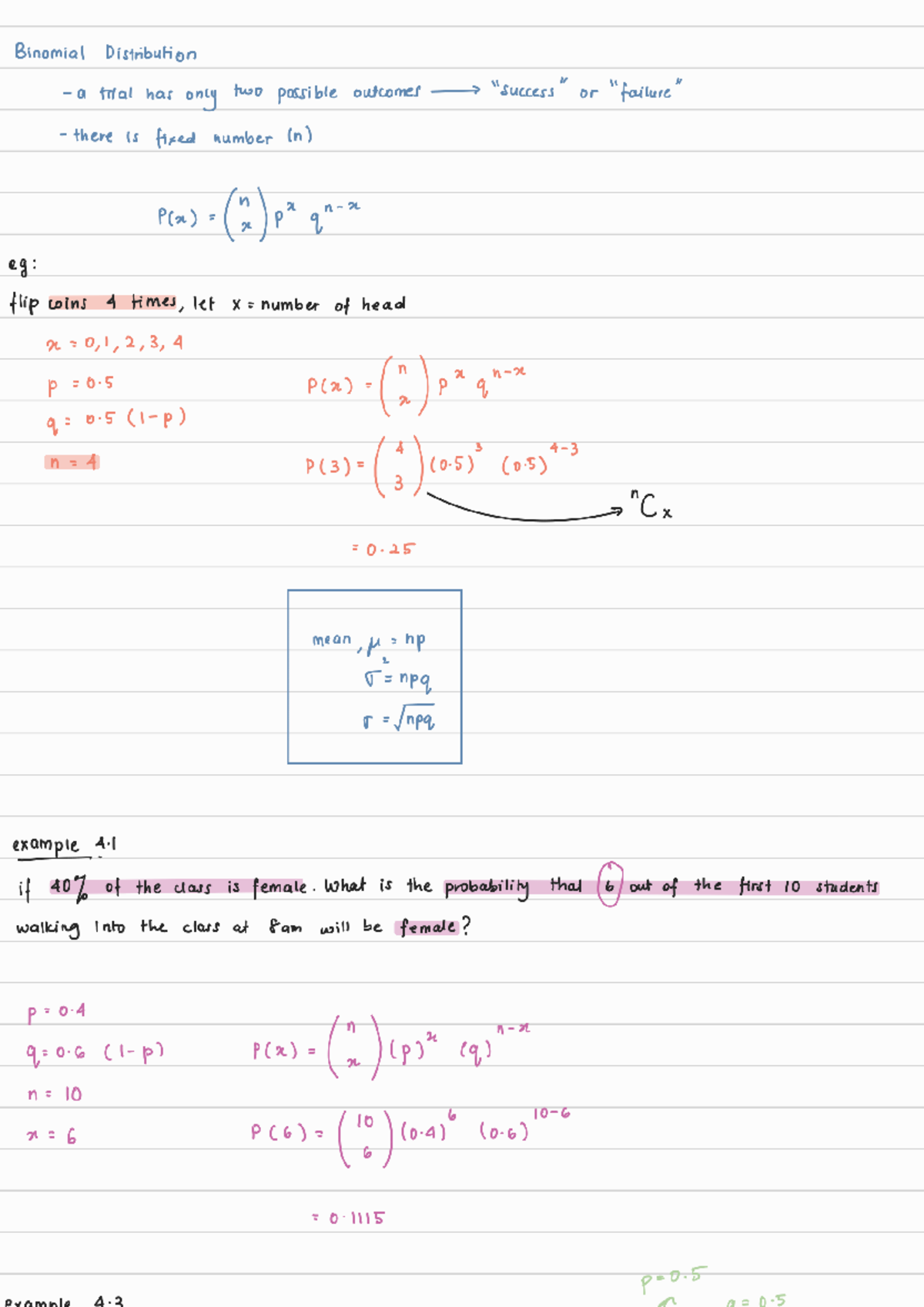 Chapter 4 Probability Distribution 230429 101536 - Binomial Distribution trial has only two ...