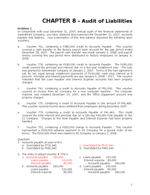 Gov. Acc Chapter 5 - CHAPTER 5 PROBLEM 5-1: TRUE OR FALSE True 1. No additional cash advance ...