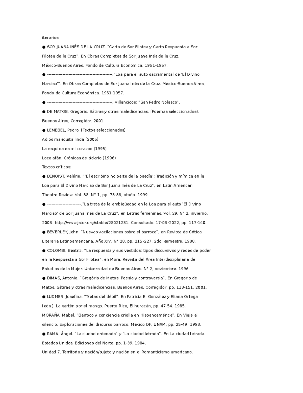 Análisis de la obra de Sor Juana Inés de la Cruz: Unidad 7 - Literatura ...