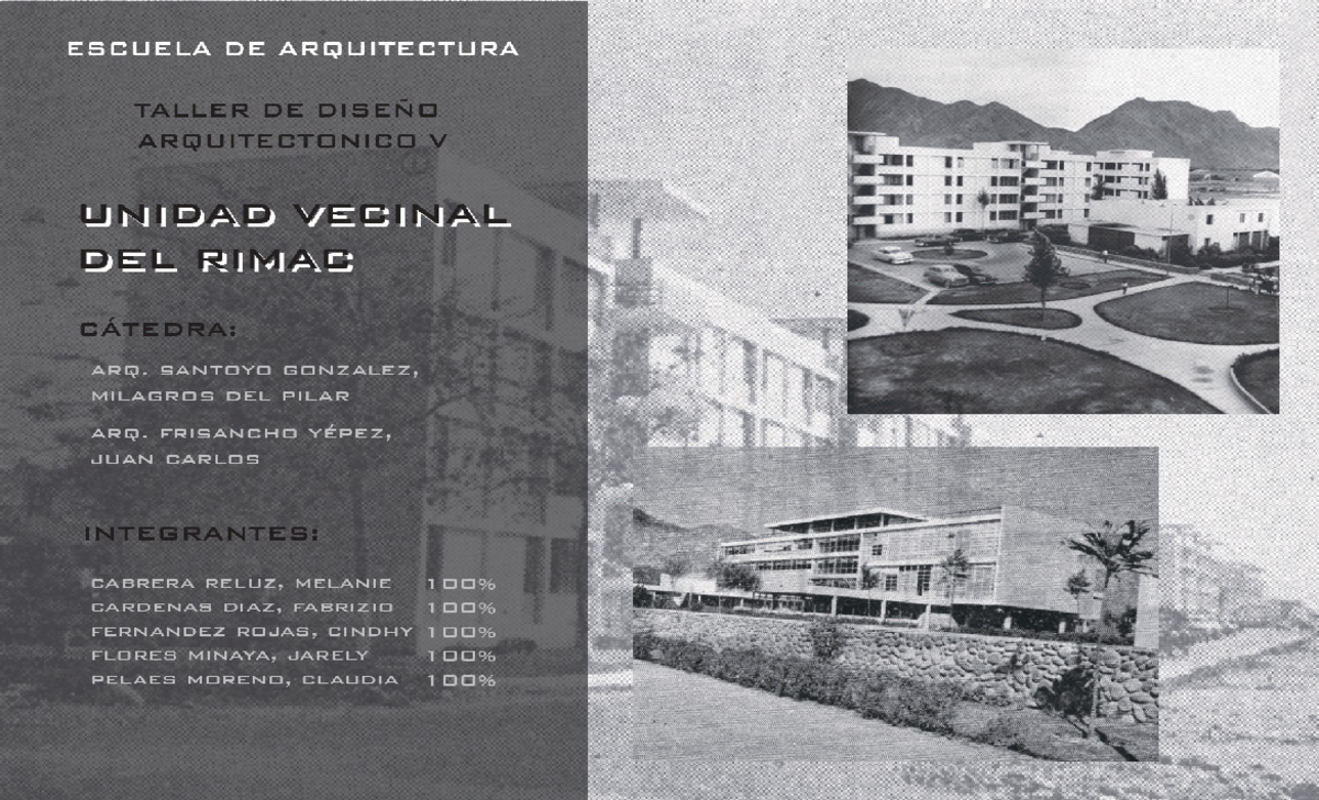 567916082 s1 Estudio sobre la Unidad Vecinal en Rímac: Historia y Proyecto - Studocu