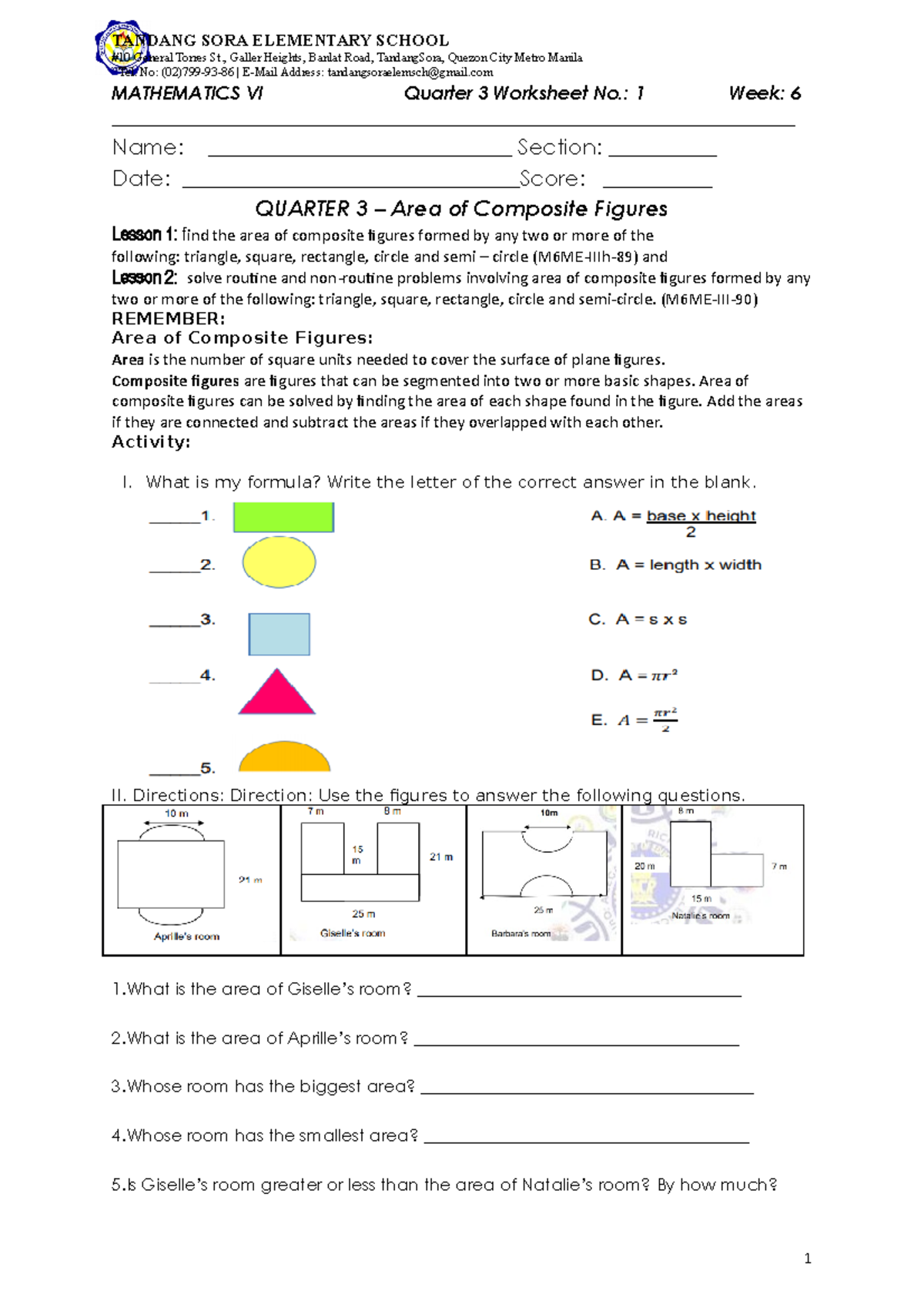 MATH-6-Quarter-3-WEEK-6- Worksheet and Written Task - #10 General ...