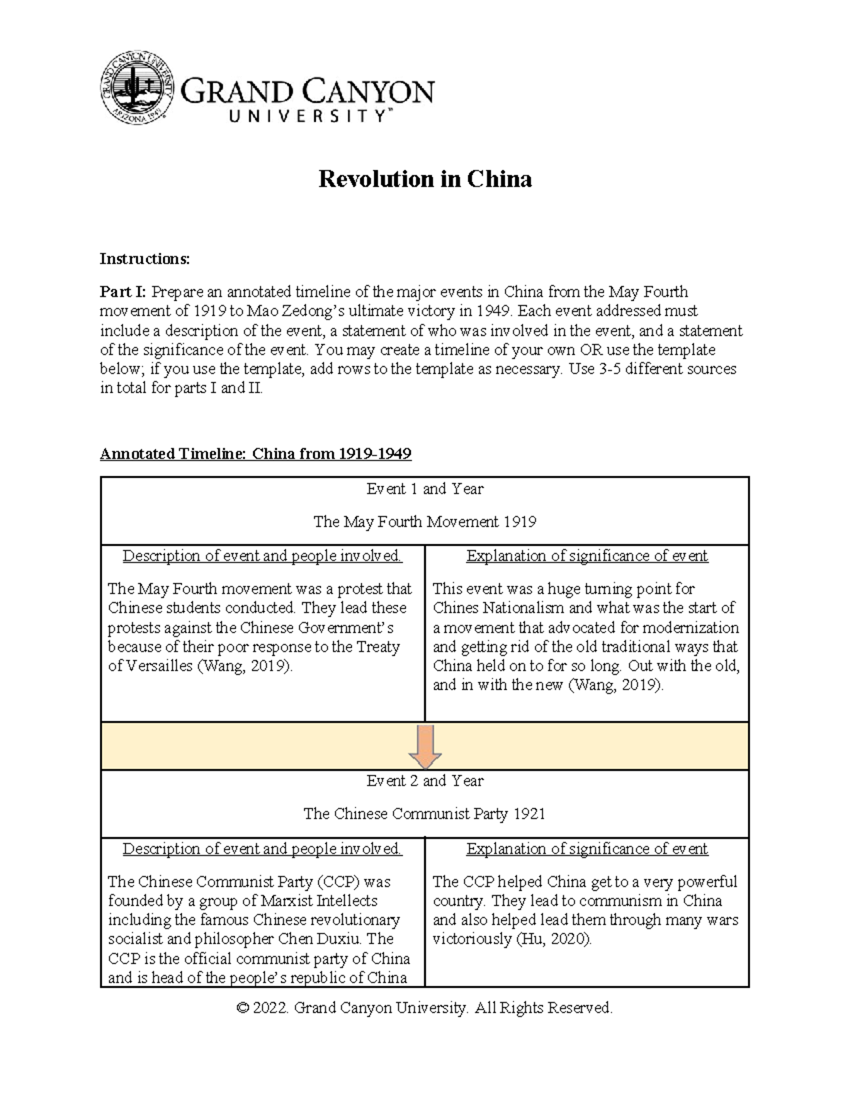 HIS 350 RS T6 Annotated Timeline of the Chinese Revolution (1919-1949 ...
