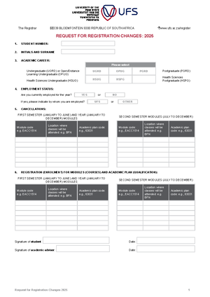 [Solved] You can find older exam papers for exam preparation on the UFS ...