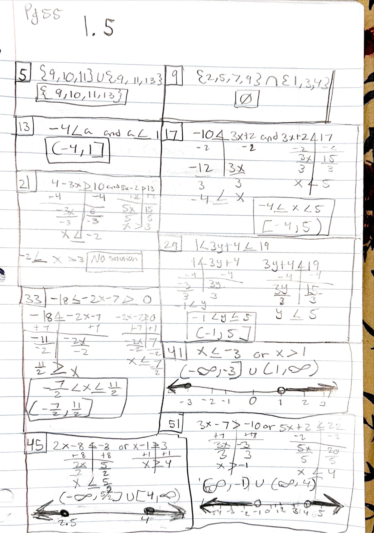 Mathematics Problem Set PYSS 1.5: E9,10,113,29,11,133 Analysis - Studocu
