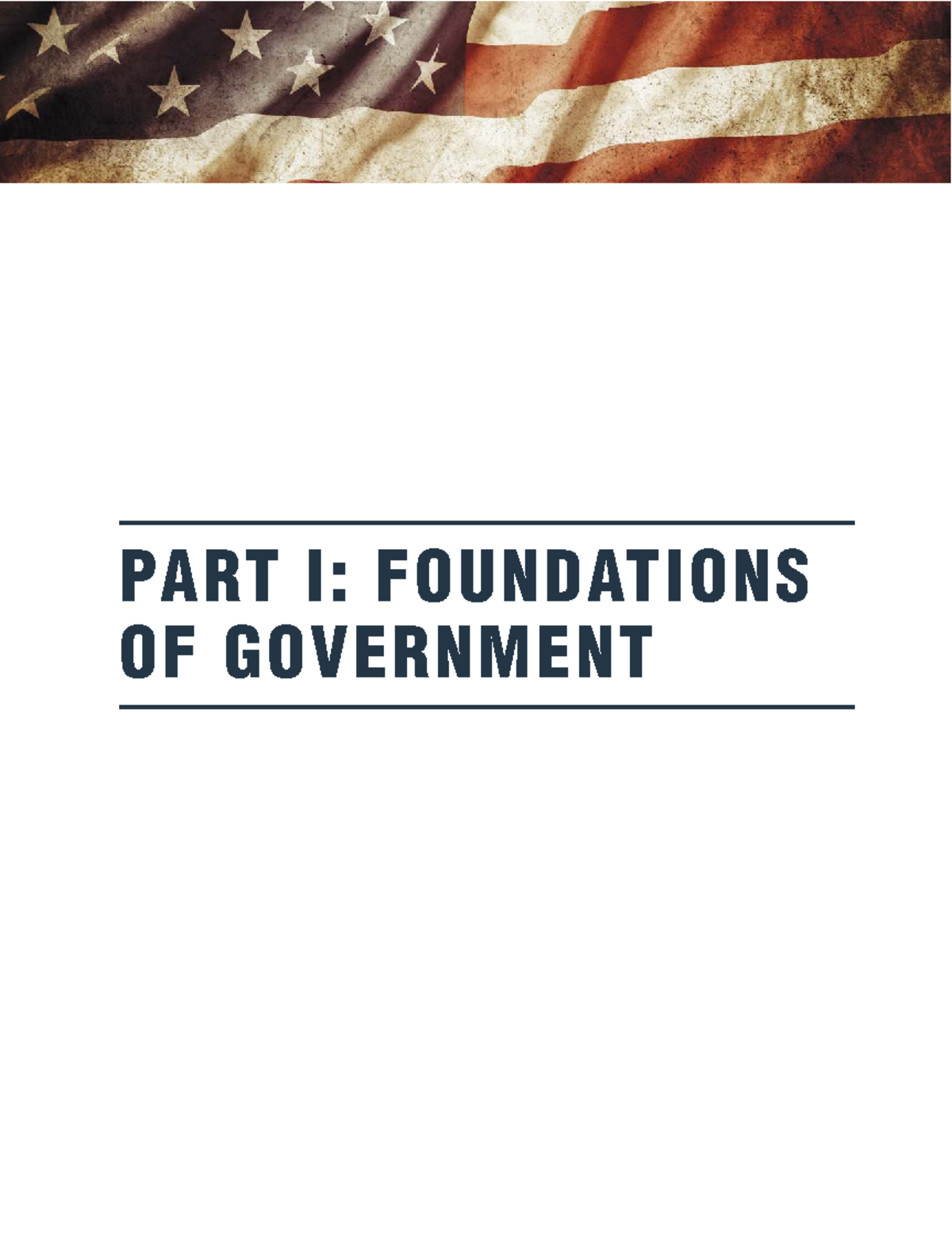 Foundations of Government - Part I - Studocu
