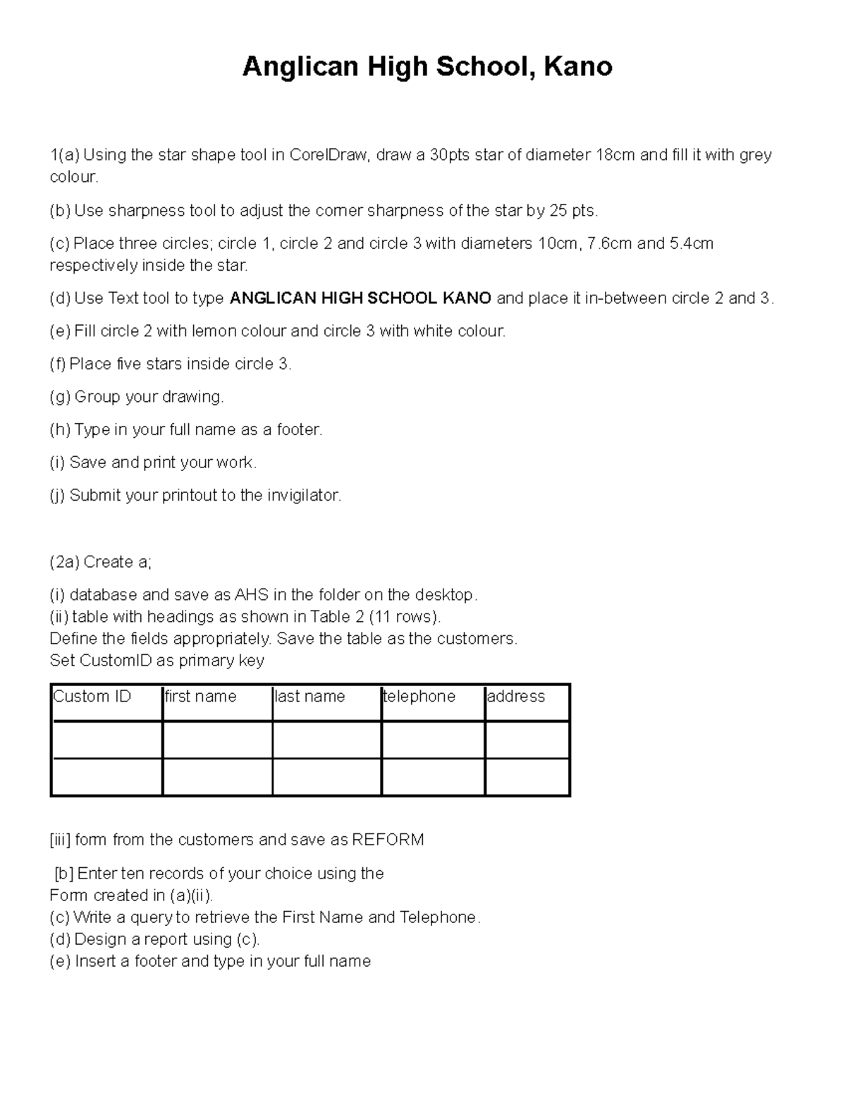 CorelDraw Project: Star and Circle Design for AHS - Studocu