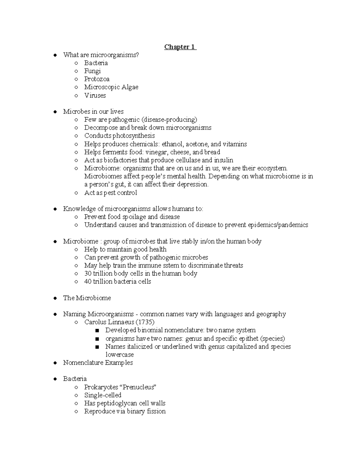 Microbiology HW Assignment: Chapter 1 - Microorganisms Overview - Studocu