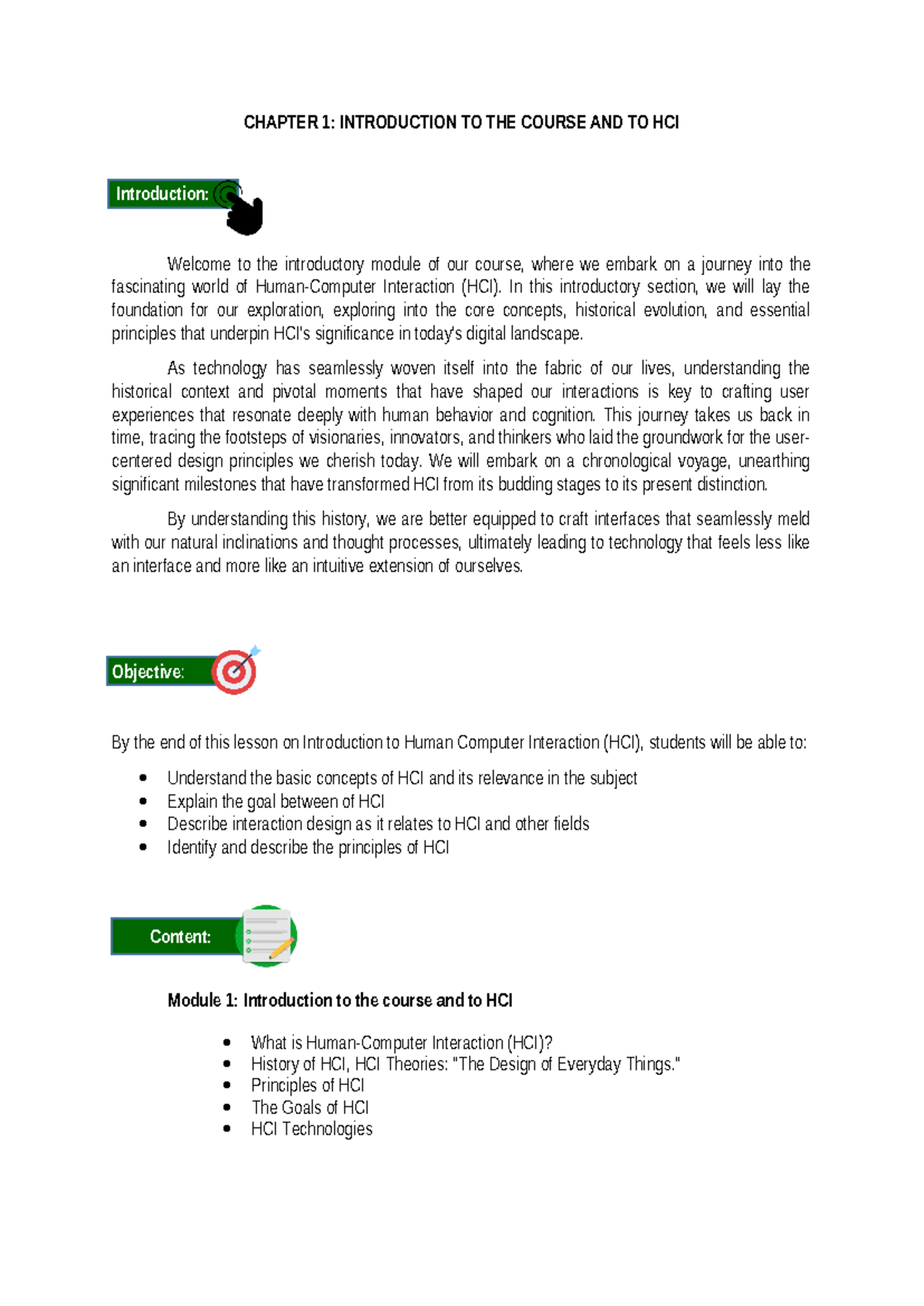 HCI-Module 1: Intro to Human-Computer Interaction Concepts & Principles ...
