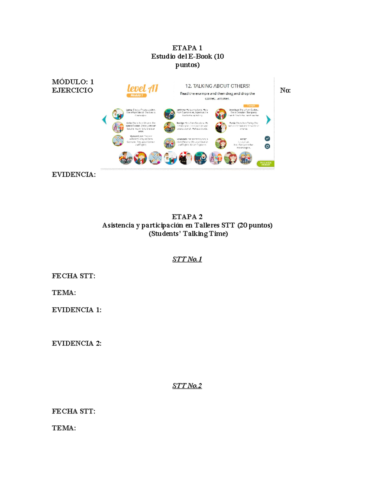 Ingles A1: Talleres STT, Redacción de Texto y Estructuras Genéricas - Studocu