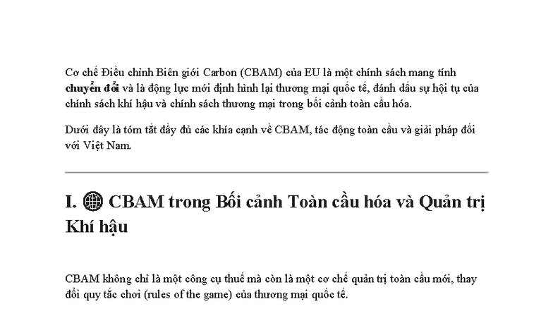 CBAM - good - Cơ chế Điều chỉnh Biên giới Carbon (CBAM) của EU là một ...