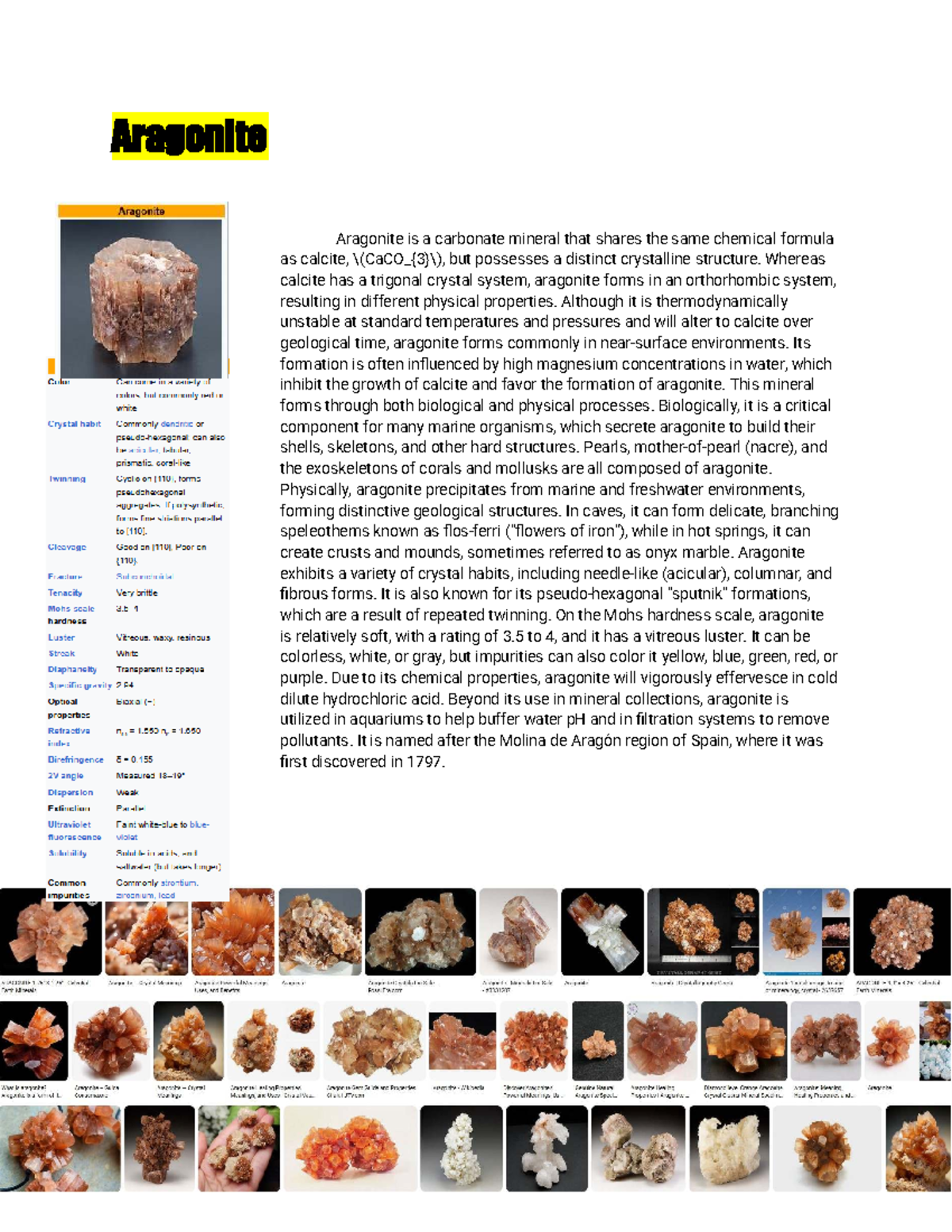 Rocks and Minerals Overview: Key Concepts and Properties - Studocu