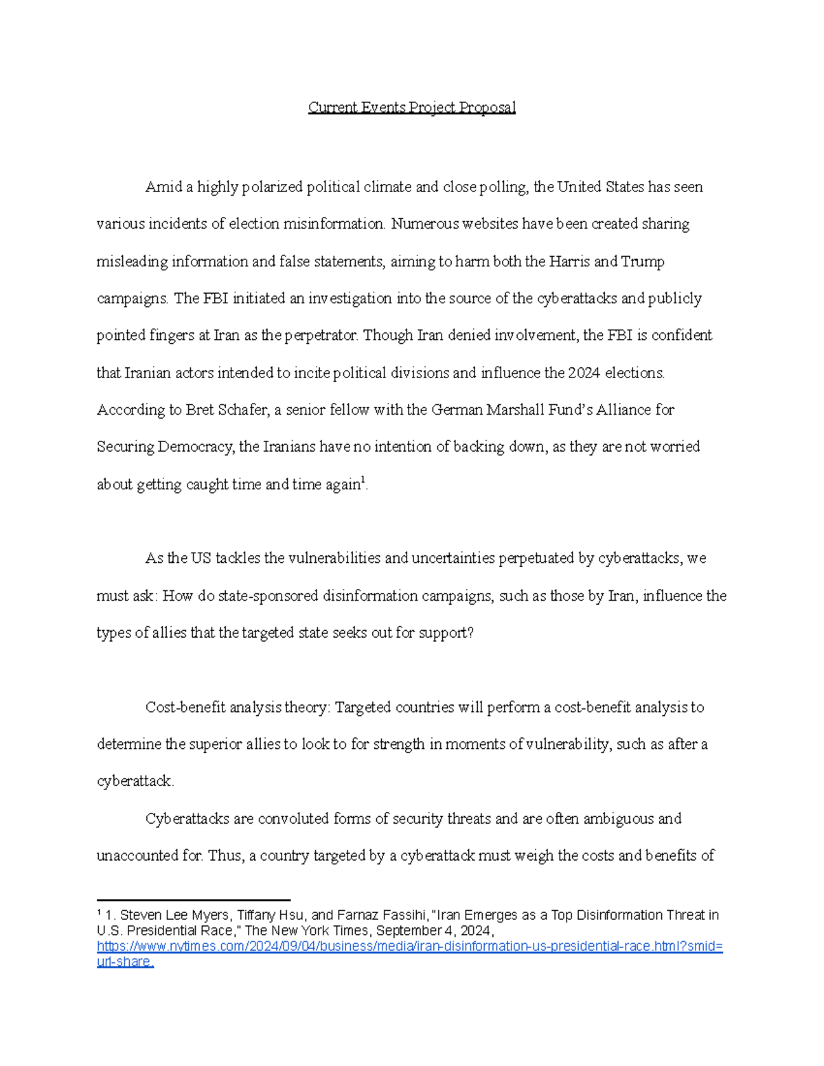 Eva Mirsky World Politics Current Events Project Proposal - Current ...