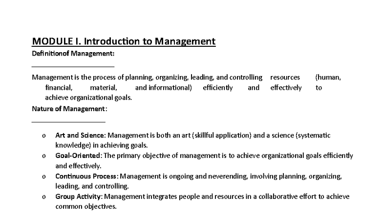 Management Principles and Applications: A Comprehensive Overview - Studocu