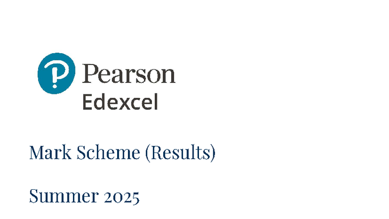Mark Scheme (Results) Summer 2025 Edexcel International GCSE Chemistry ...
