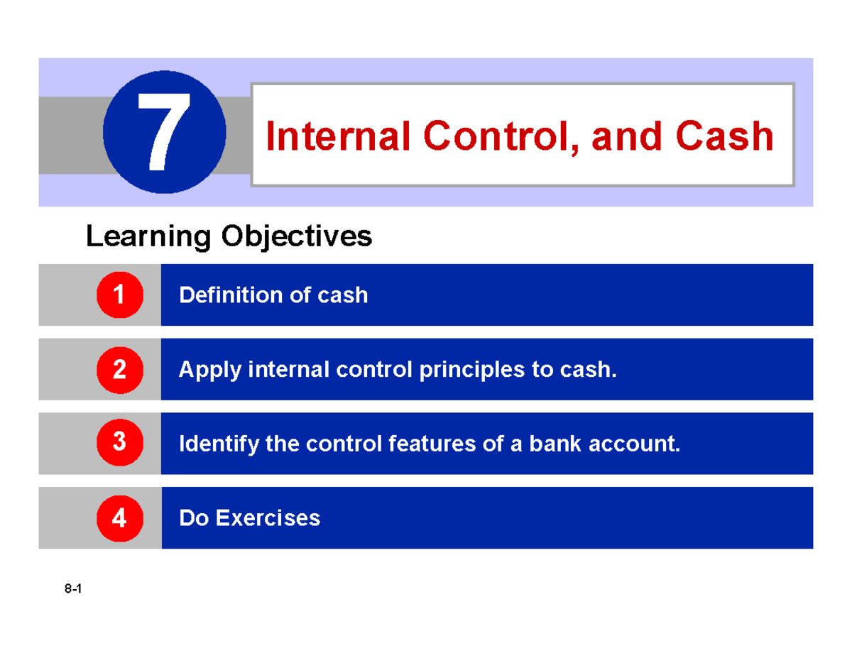 IC 101: Internal Control Over Cash - Learning Objectives & Key Concepts ...