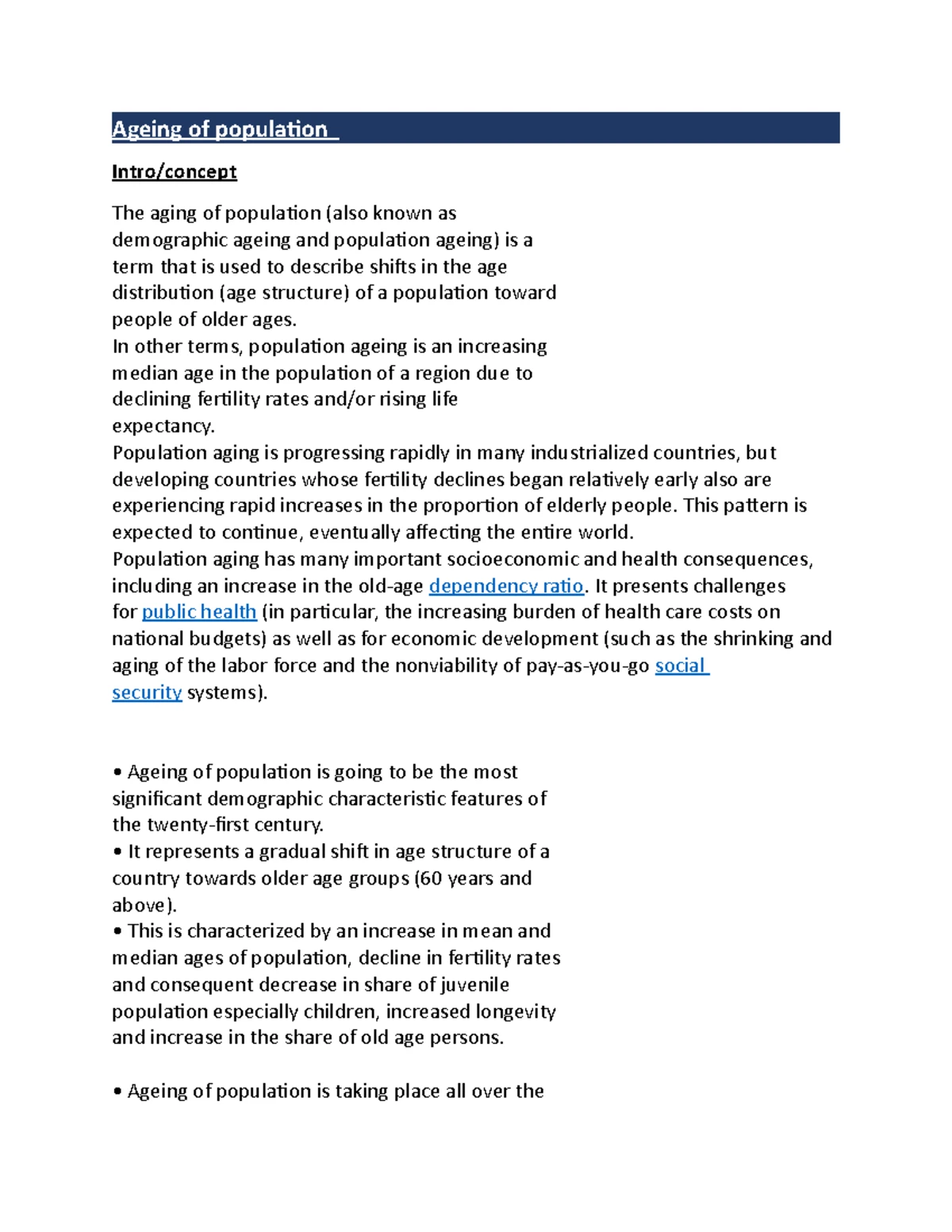 Population Geography Notes - 1 Definition, Nature, Scope and ...