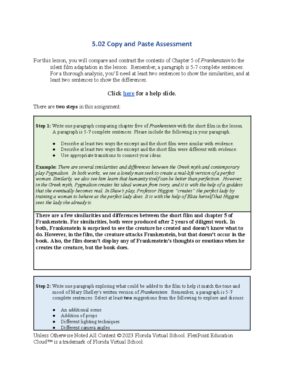 Copy of 5.02 Copy and Paste Assessment & Rubric - 5 Copy and Paste ...