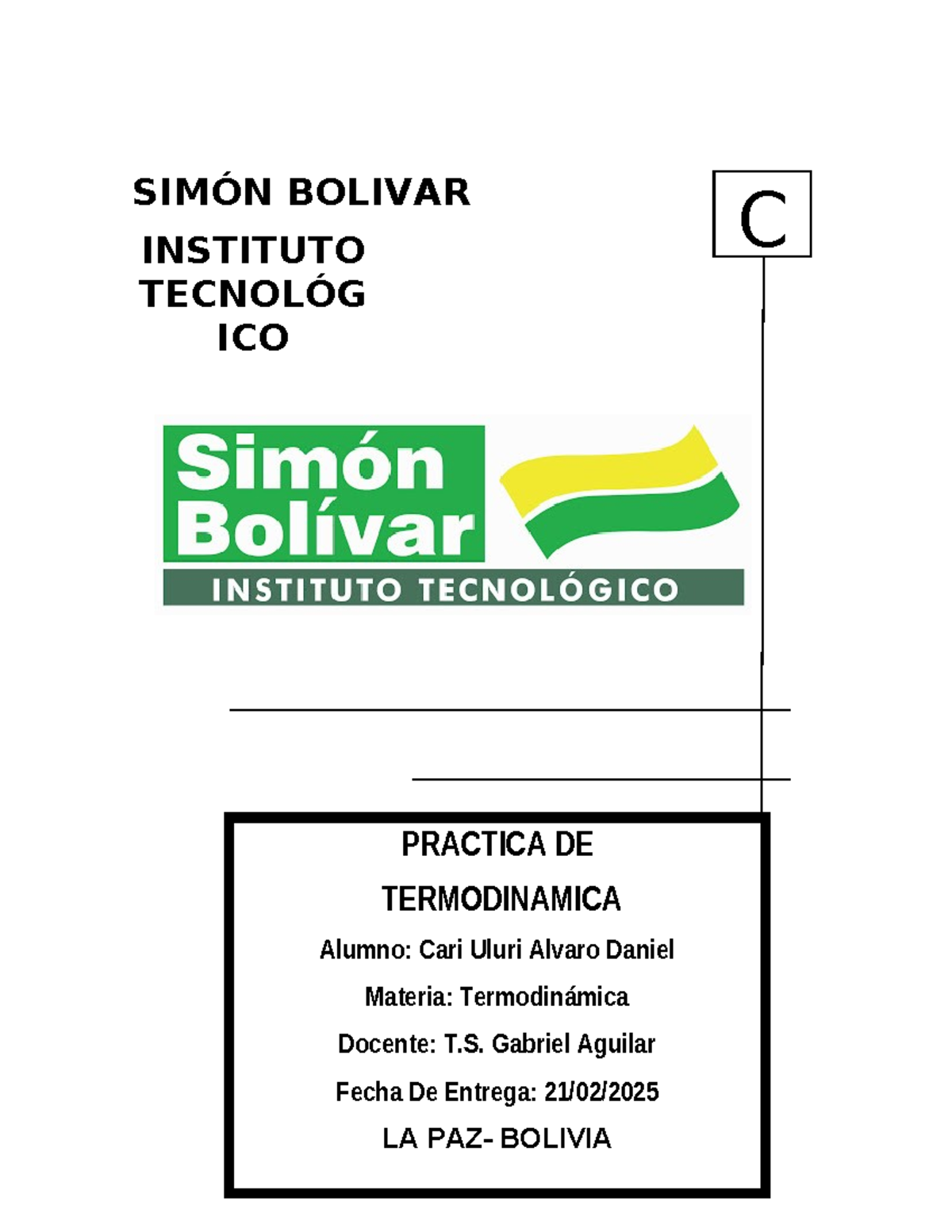 Práctica de Termodinámica - Ejercicios Resueltos (TERM 101) - Studocu