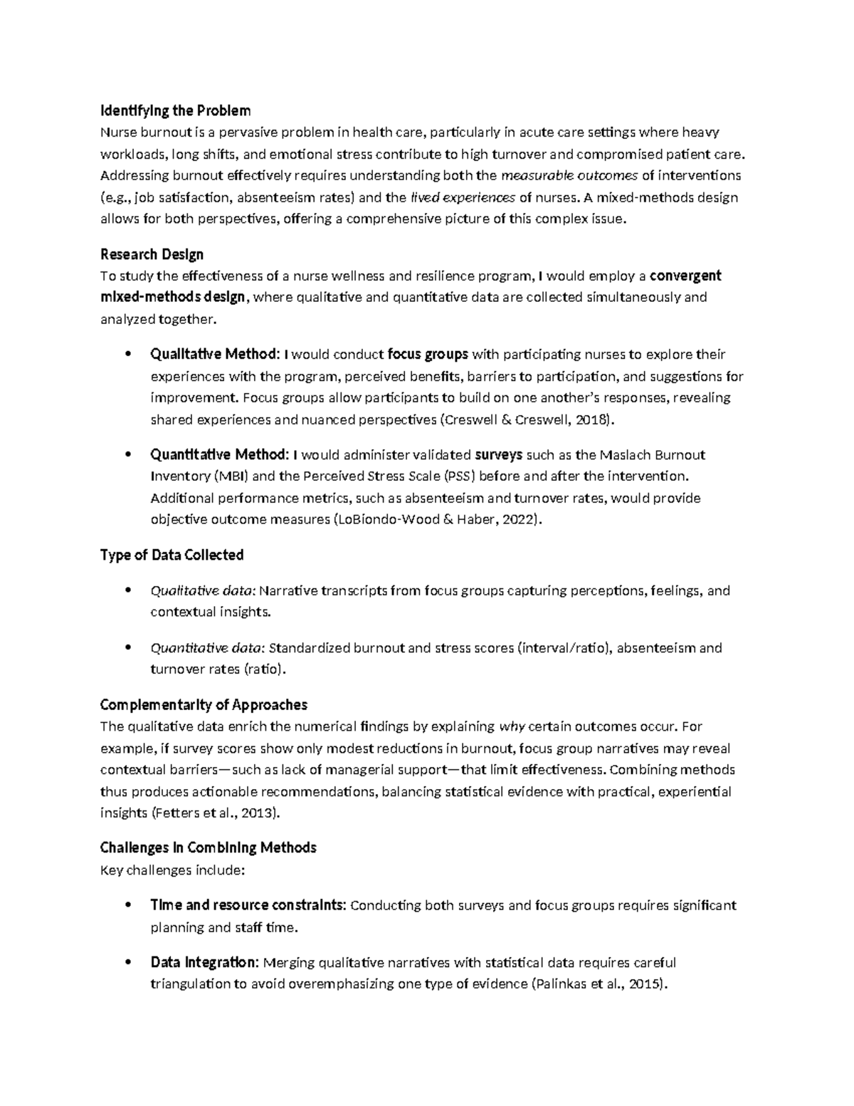 HLT 362 - Topic 4 DQ 2: Addressing Nurse Burnout Through Research ...