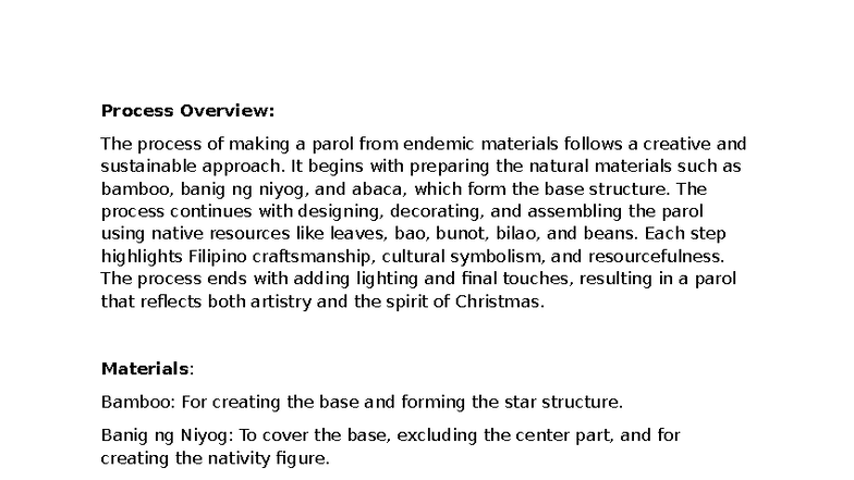 Parol Making Process: A Sustainable Approach to Filipino Craftsmanship ...