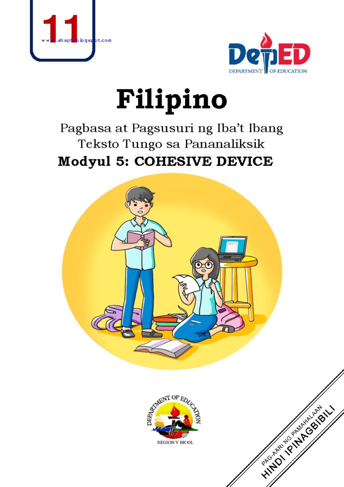 Modyul 5: Kohesibong Device sa Pagbasa at Pagsusuri (Filipino - SHS ...