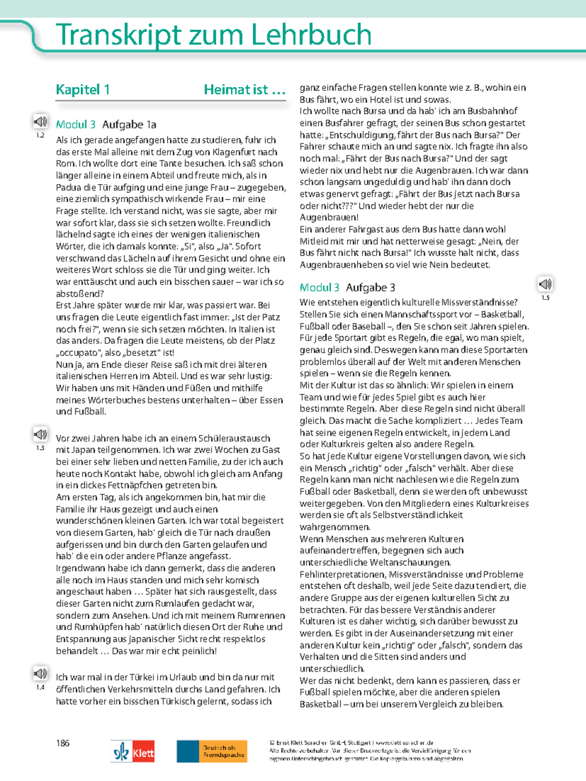 3. -aspekte-neu-b2 libro de Texto transkript - Kapitel 1 Heimat ist ... Modul 3 Aufgabe 1a Als ...