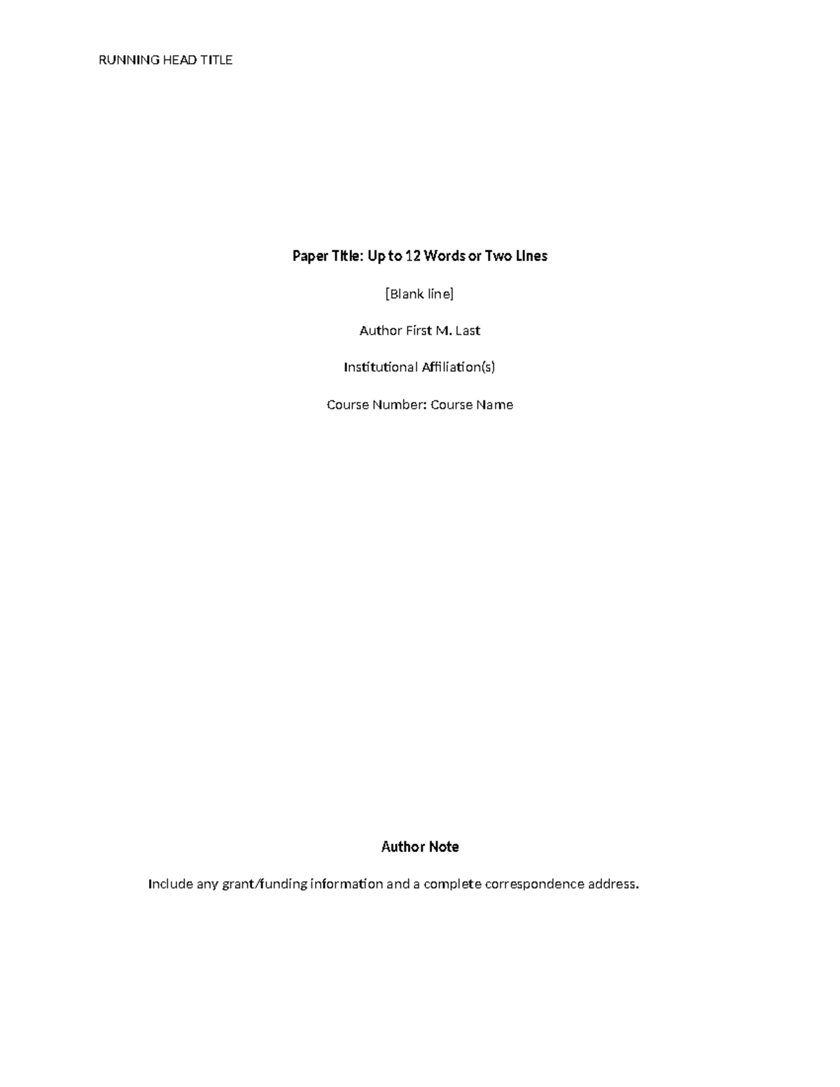 APA 7th Edition Formatting Guide: Base Template for Students - Studocu