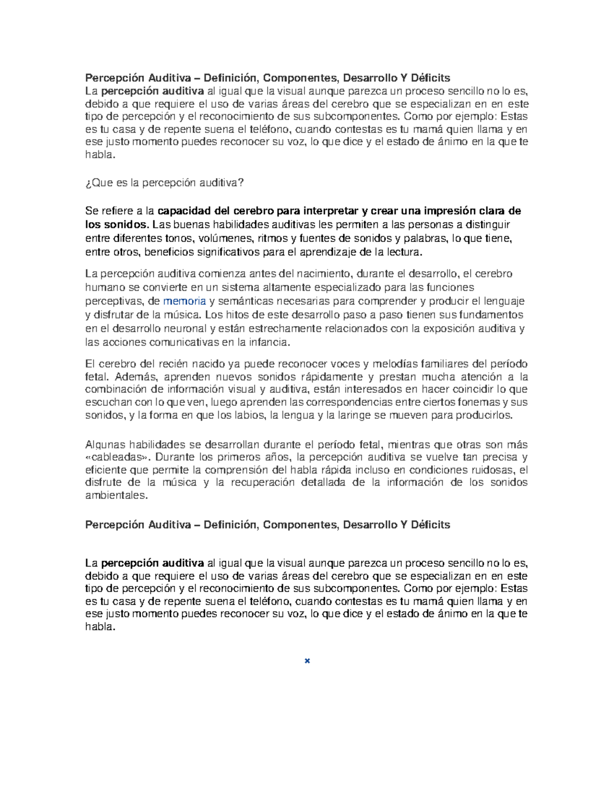 Percepción Auditiva: Definición, Desarrollo y Componentes Esenciales ...